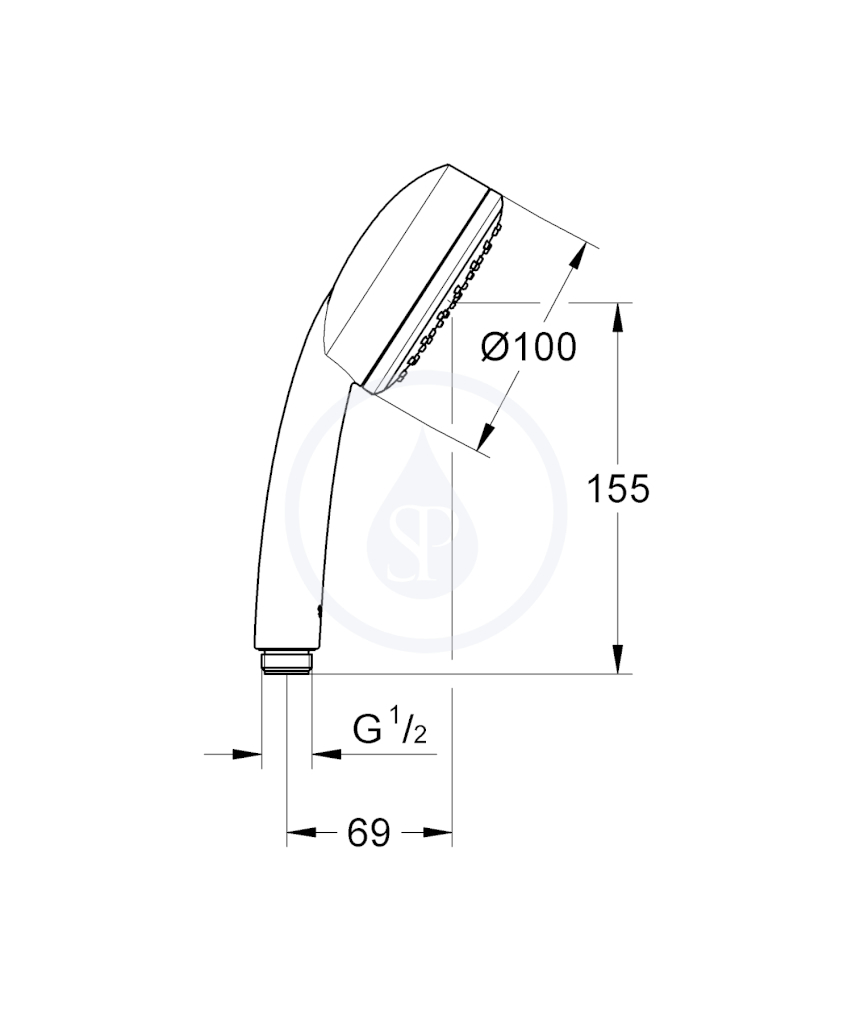 Grohe Tempesta Cosmopolitan Ruční sprcha, 1jet, chrom 26082002 - UNI ...